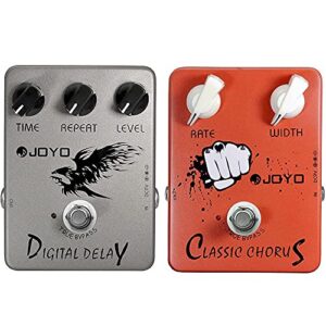 joyo jf-08 delay and jf-05 chorus effects for electric guitar most frequently combination budget pedals in bundle