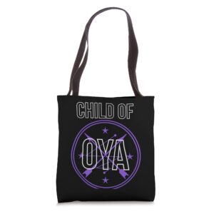 african goddess yoruba religion veve child of oya orisha tote bag