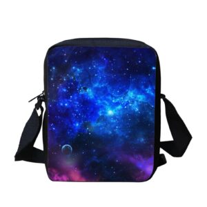 upetstory galaxy women kids small shoulder bag girls boys daily bookbag crossover bags handbag for travel holiday outdoor shopping