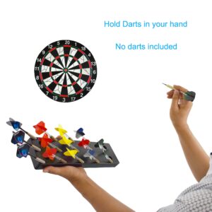 YYST Dart Holder Wall Mount/Stand/Caddy/Display Rack Storage -Plastic -Hold 15 Steel or Soft Tip Darts W Screws (1)