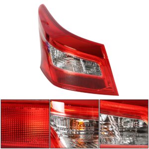 Tail Light Assembly OE Style Replacement for 2016-2018 Nissan Sentra, Replaces Tail Light Rear Brake Lamp Outer Left Driver Side 265553YU0A NI2804108