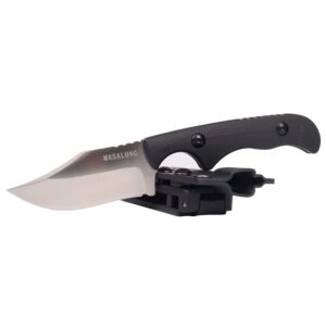 masalong kni232 edc 9cr14mov hard stainless steel knife camping fixed-blade knives (butcher knife b)