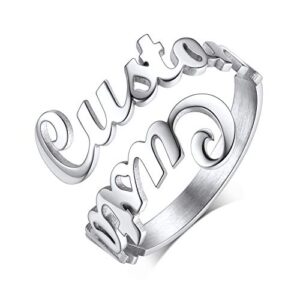 custom4u 2 name rings personalized for women