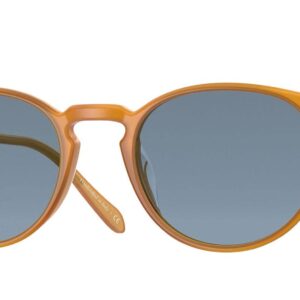 Oliver Peoples Riley Sun Semi Matte Amber Tortoise w/Cobalto Lens 49-20-150mm 5004SU 49 169956