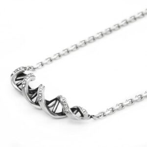 Controse DNA Necklace with Clear Crystals