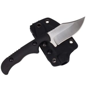 MASALONG kni232 EDC 9Cr14MOV Hard Stainless Steel knife Camping Fixed-Blade Knives (Butcher Knife B)