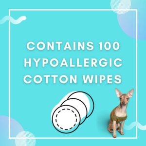 Tear Stain Wipes + Skin Balm For Dogs | Bulldog, French Bulldog, Pug, English Bulldog | Cleans & Soothes Tear Stains, Wrinkles, Folds, Tail Pockets & Paws, Anti-Itch | 100 Soft Cotton Pads