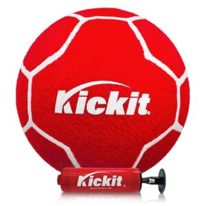 kickit soccer tennis ball | the official soft soccer ball of soccer tennis, soccer training, freestyle soccer and juggling | size 5 (red ball)