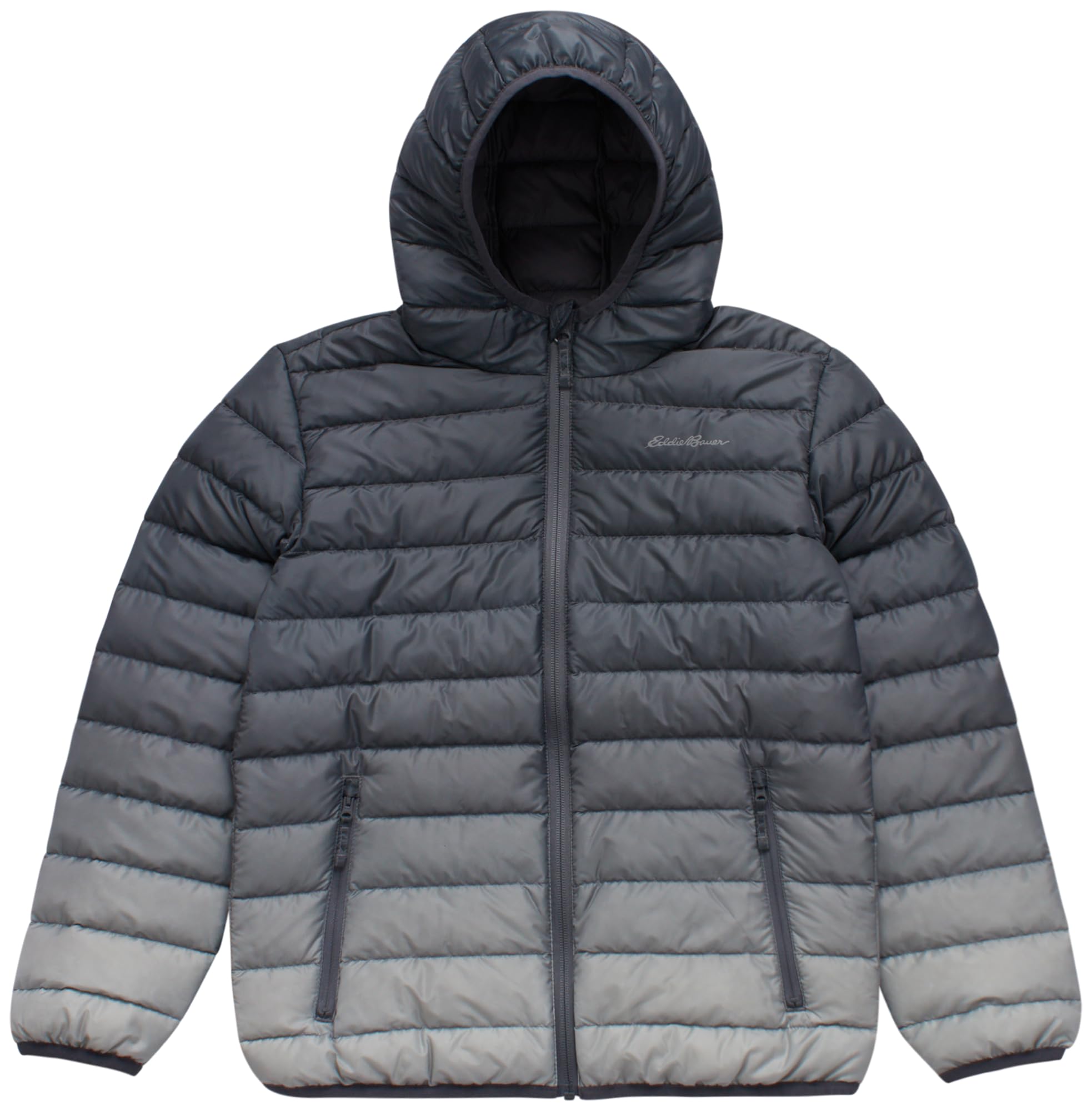 Eddie Bauer Boys' Jacket - CirrusLite Weather Resistant Down Coat for Boys - Insulated Quilted Bubble Puffer (3-20), Size 14-16, Iron