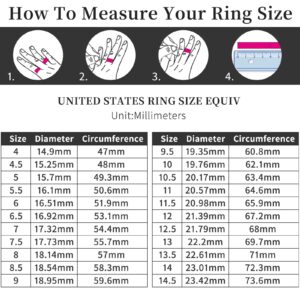 SAMIOVJ Solitaire Moissanite Engagement Rings for Women, D Color VVS1 Clarity Diamond Ring, 18K White Gold Plated 925 Sterling Silver, Wedding Promise Rings for Her