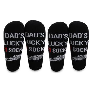 g2tup racing car socks gifts for men novelty socks for racing lovers dad’s lucky f1 socks halloween gifts for dad (racing car socks)