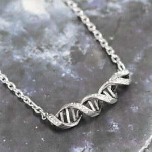 Controse DNA Necklace with Clear Crystals