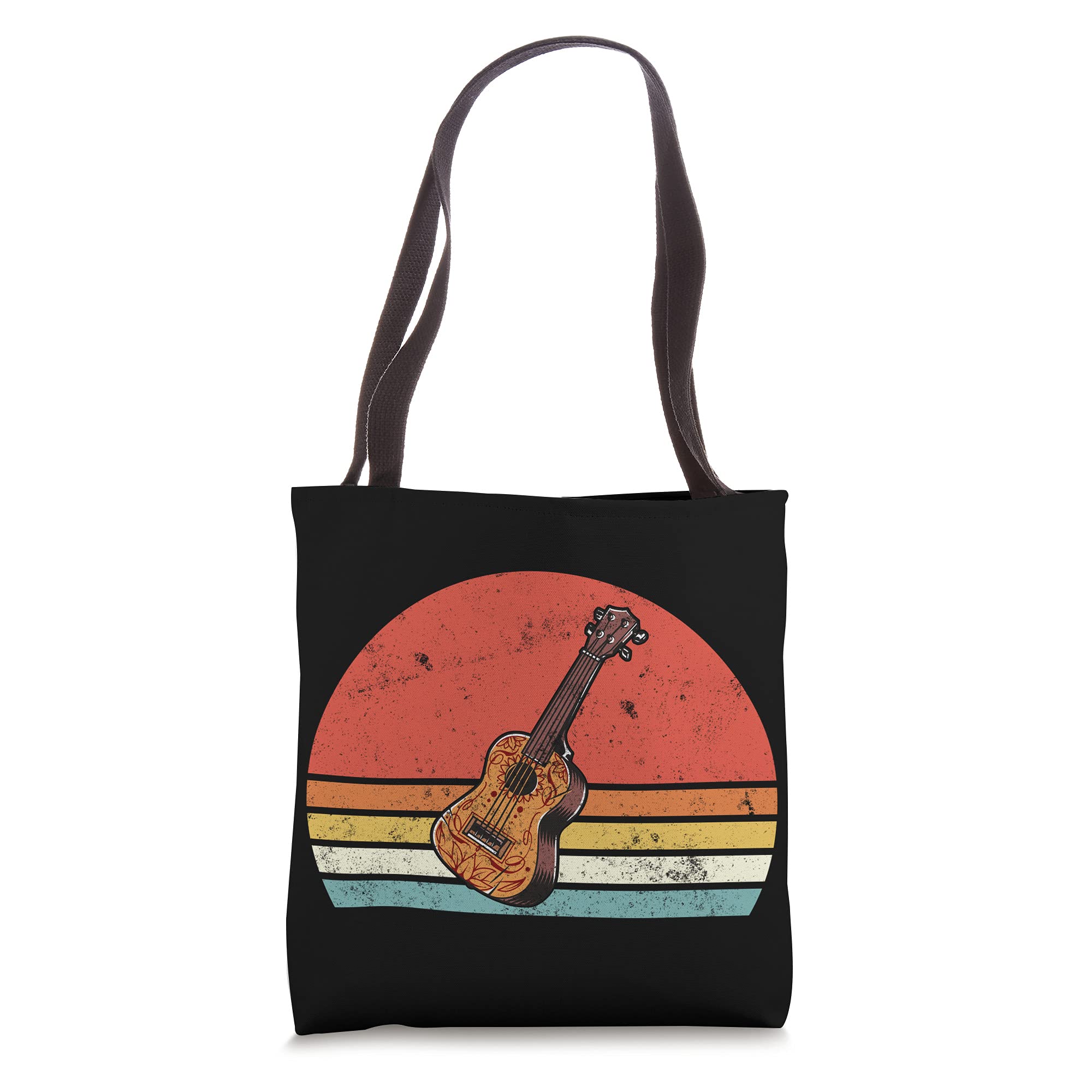 Hawaiian Ukulele Uke Retro Vintage Ukulele Sunset Tote Bag