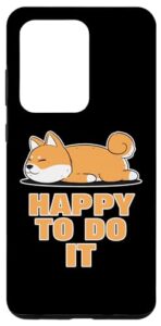 galaxy s20 ultra funny shiba inu uni dog lying happy sleeping laziness lazy case