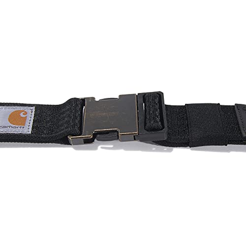 Carhartt Men's Casual Belts, Available in Multiple Styles, Colors & Sizes, Rugged Flex Nylon Webbing (Black), Large