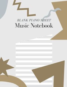 blank piano sheet music notebook: piano manuscript paper for beginners and intermediate, piano writing notebook with 120 pages 6 staves per page, full ... [perfect gift for pianists &piano teachers]