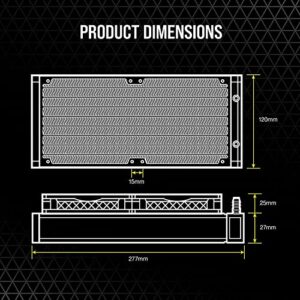 CORSAIR iCUE H100i ELITE LCD Display Liquid CPU Cooler-Custom IPS LCD Screen-40 Dynamic RGB LEDs-120mm Fans-240mm Radiator-COMMANDER CORE Smart Lighting Controller - Black