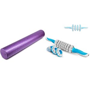 yes4all epp exercise foam roller – extra firm high density foam roller & muscle massage roller stick with pointy spots for relief muscle soreness