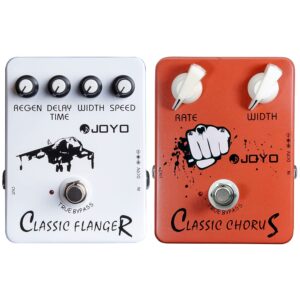 joyo jf-07 classic flanger and jf-05 chorus effects for electric guitar most frequently combination budget pedals in bundle