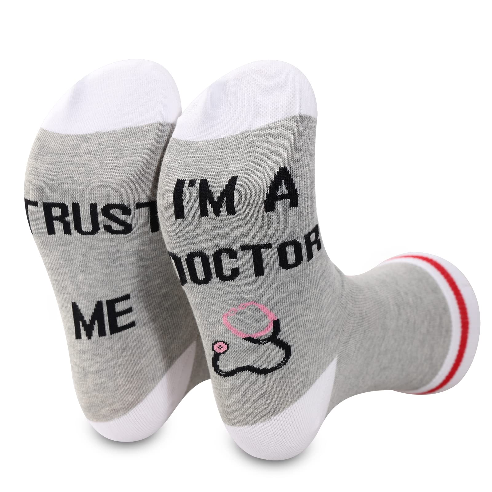 GJTIM 2 Pairs Funny Doctor Gift Trust Me I’m A Doctor Socks Thank You Doctor Appreciation Socks for Medical Doctor (Trust Me I’m A Doctor)