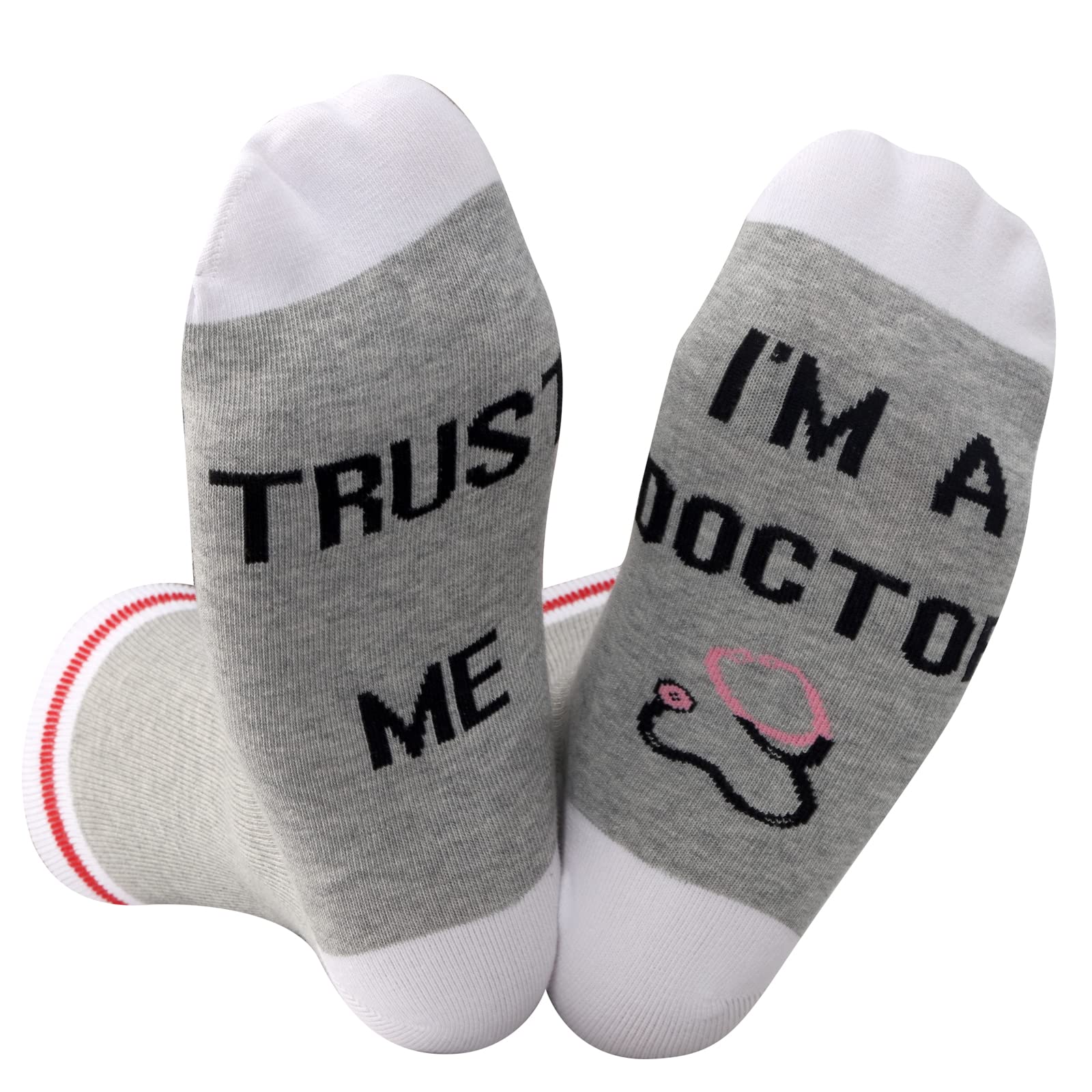 GJTIM 2 Pairs Funny Doctor Gift Trust Me I’m A Doctor Socks Thank You Doctor Appreciation Socks for Medical Doctor (Trust Me I’m A Doctor)