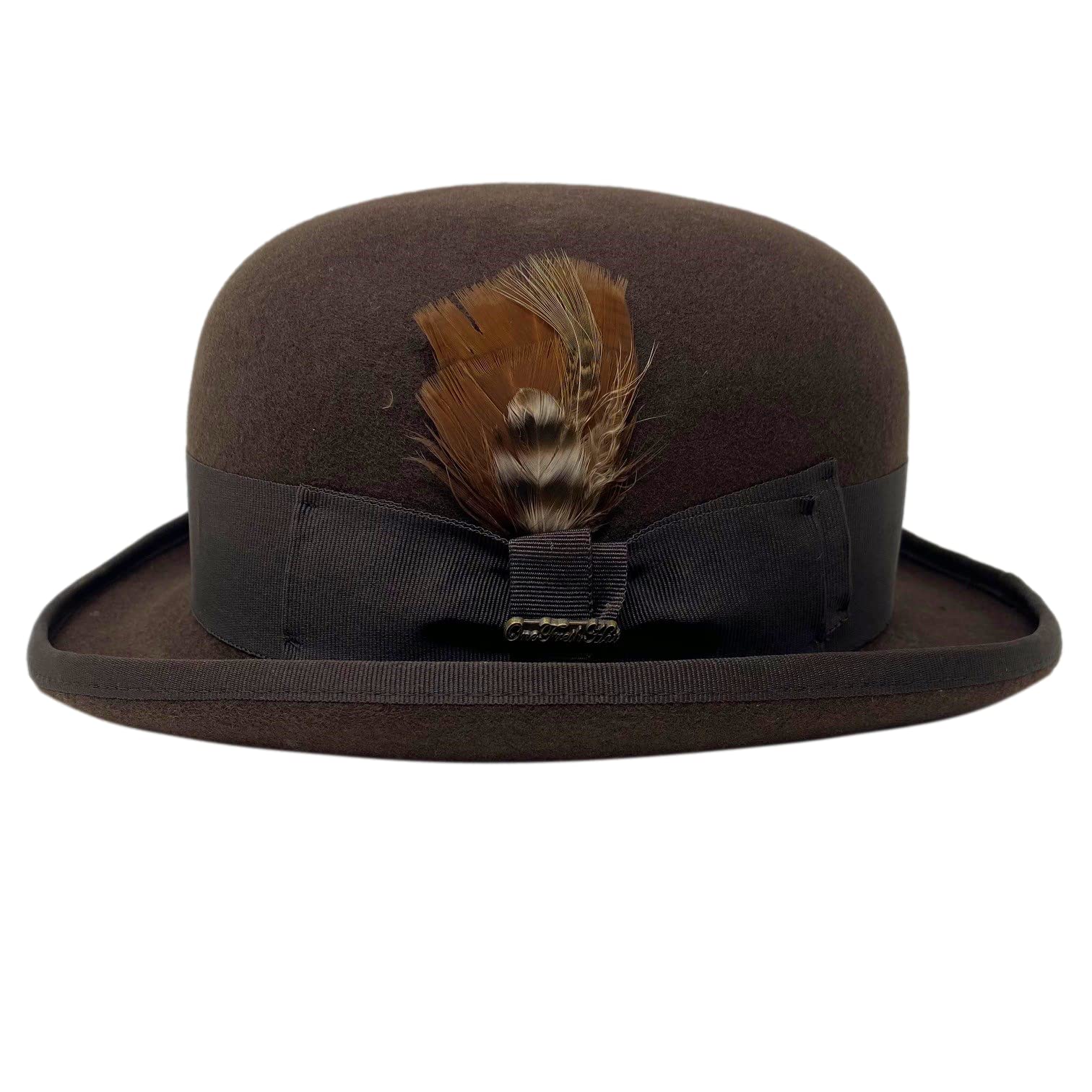 Bellmora Bowler Hat Wool-One Fresh Hat (Brown, X-Large)