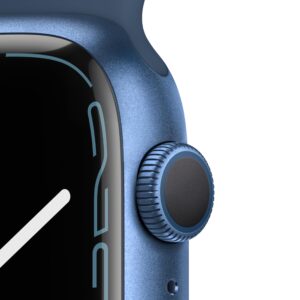 Apple Watch Series 7 [GPS 45mm] Smart Watch w/Blue Aluminum Case with Abyss Blue Sport Band. Fitness Tracker, Blood Oxygen & ECG Apps, Always-On Retina Display, Water Resistant