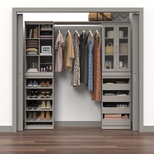 ClosetMaid 4597 Modular Storage Stackable 12-Shelf Unit with Dividers, Taupe