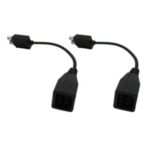 Premium 2 Pack Black AC Power Supply Socket Converter Adapter Cord Cable Fits for Microsoft Xbox 360, for Microsoft Xbox One