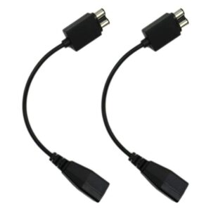 Premium 2 Pack Black AC Power Supply Socket Converter Adapter Cord Cable Fits for Microsoft Xbox 360, for Microsoft Xbox One