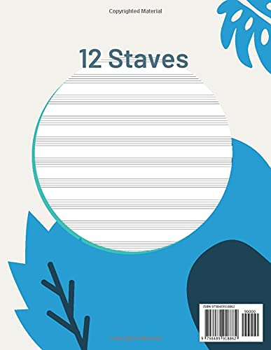 Blank Piano Sheet Music Notebook: Piano Manuscript Paper For Beginners And Intermediate, Piano Writing Notebook With 120 Pages 6 Staves Per Page, Full ... [Perfect Gift For Pianists & Piano Teachers]