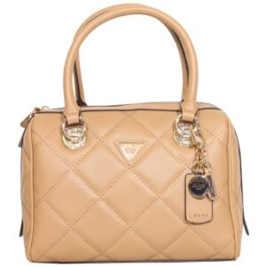 GUESS Cessily Box Satchel Beige One Size