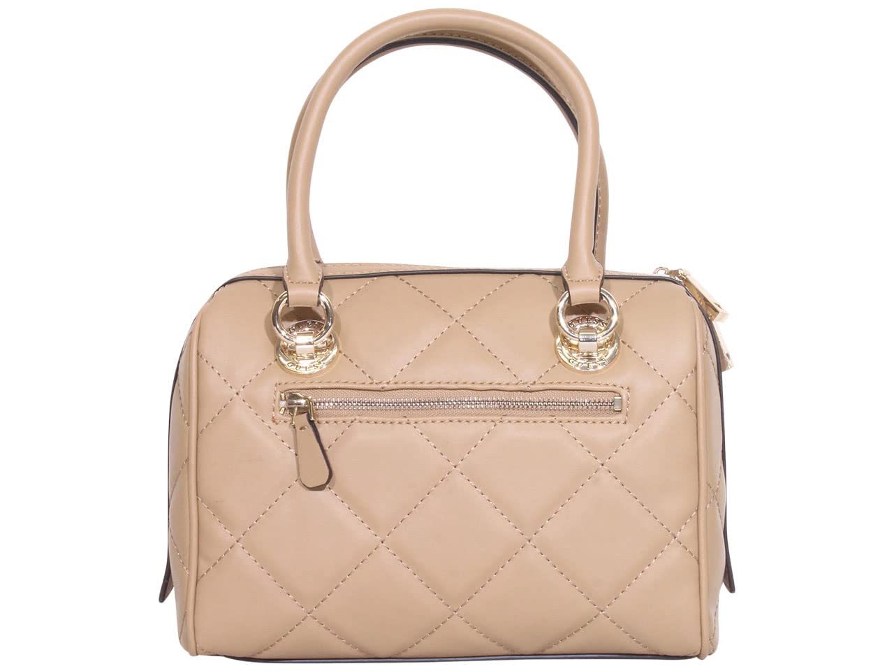 GUESS Cessily Box Satchel Beige One Size