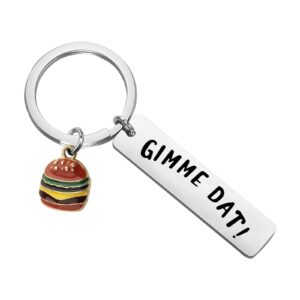 gimme dat itysl gift comedy tv show fans gift netflix show keychain cheeseburger jewelry (gimme dat)