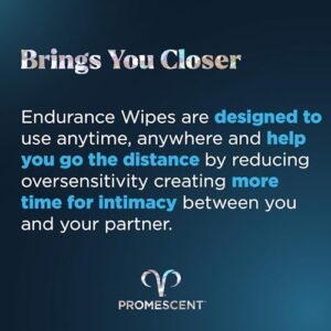 Promescent Delay Wipes Sexual Enhancer for Men to Last Longer in Bed, Extended Climax Control with Benzocaine for Male Genital Desensitizing - Increase Duration, Performance, and Stamina, 5 Count