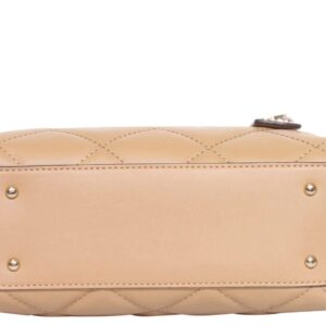 GUESS Cessily Box Satchel Beige One Size