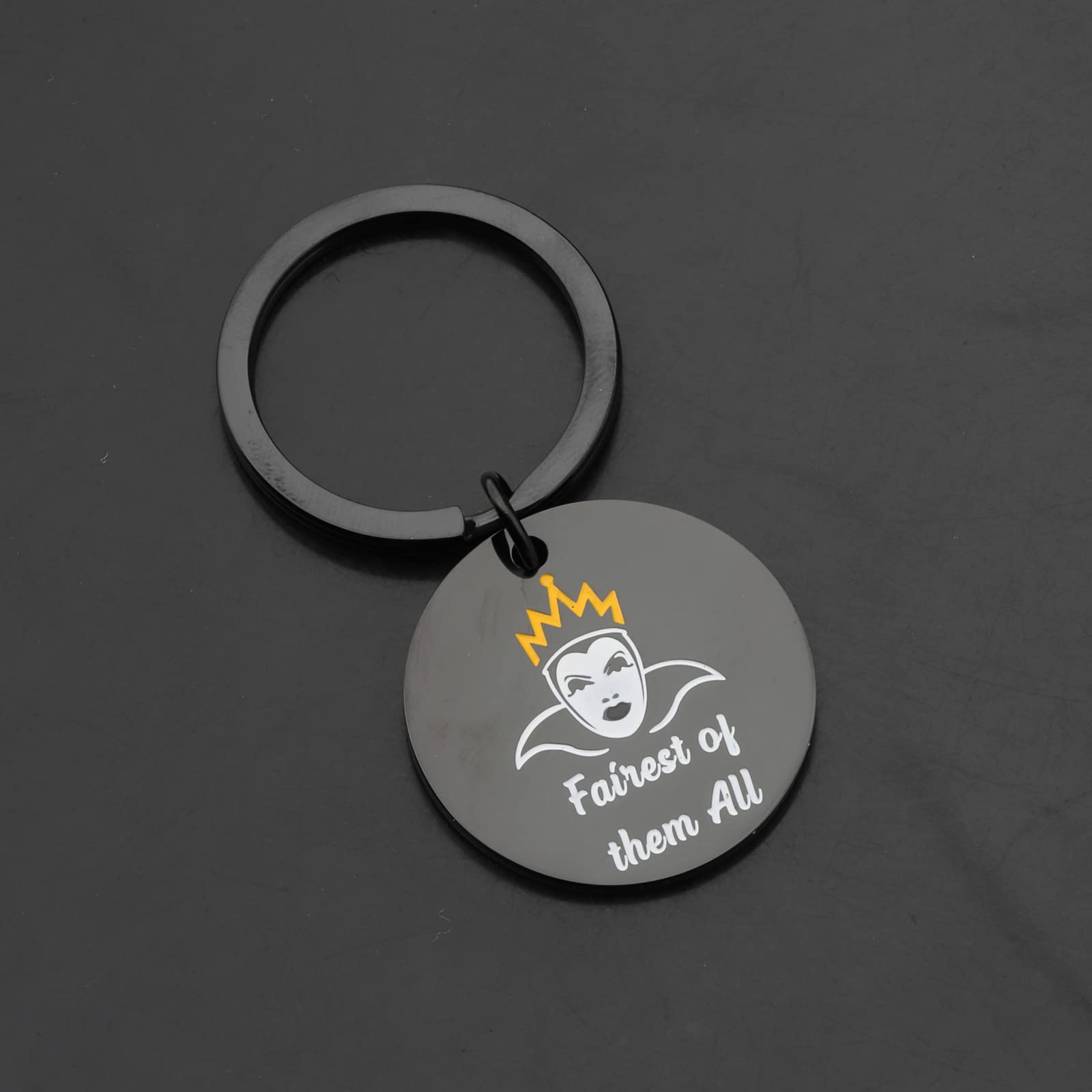 TIIMG The Queen Fans Gift Villain Keychain Wicked Queen Gift Fairest of them All Halloween Movie Gift (Fairest of them All)