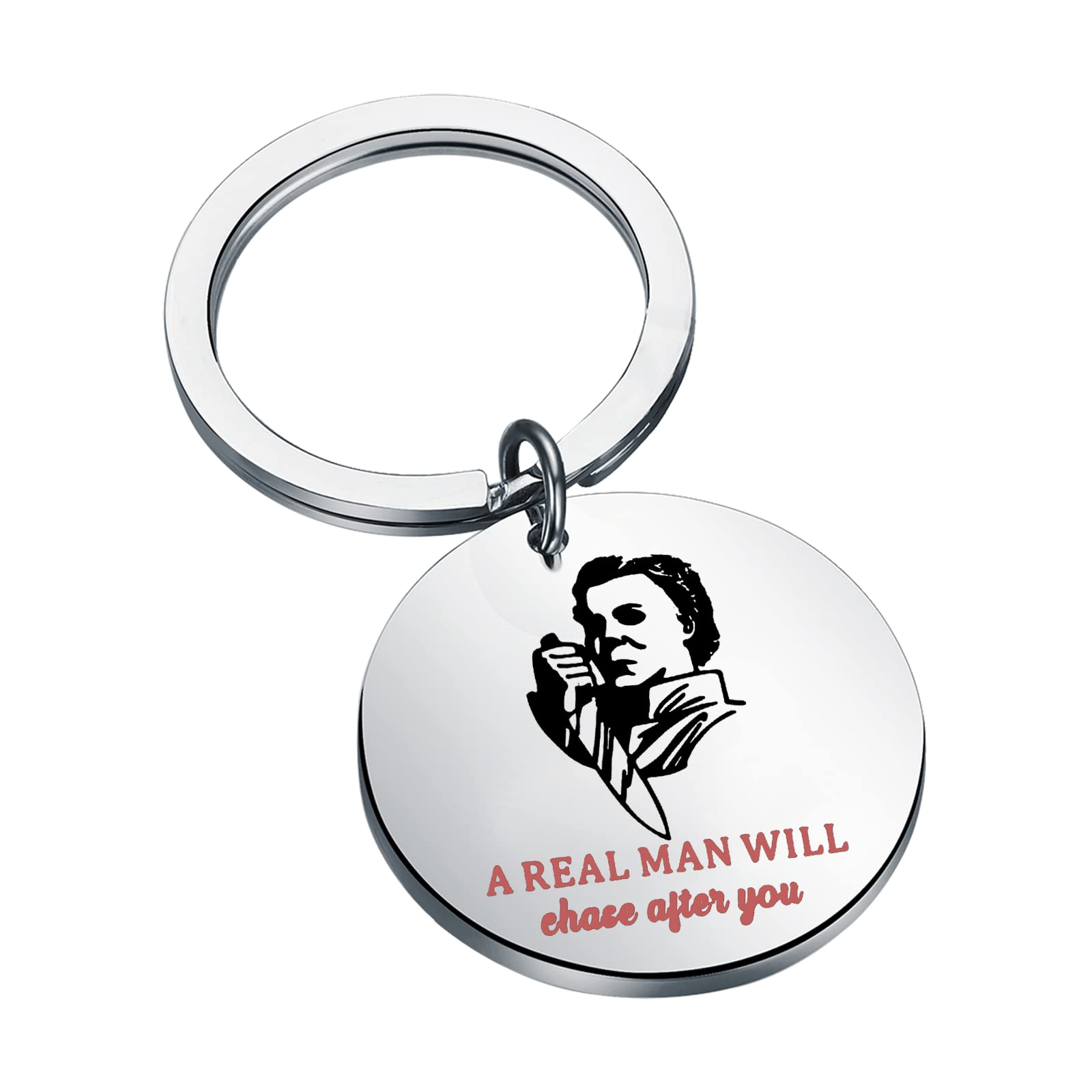 TIIMG Halloween Scary Horror Gift Slasher Keychain Horror Movie Fans Gift Gifts for Women (chase after you)