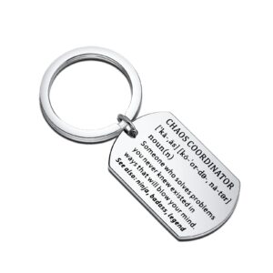 chaos coordinator keychain wedding planner thank you gift gift for mom wife teacher daycare (chaos coordinator)