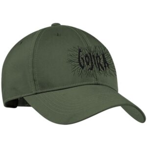 gojira men's branches logo baseball cap adjustable green, one size