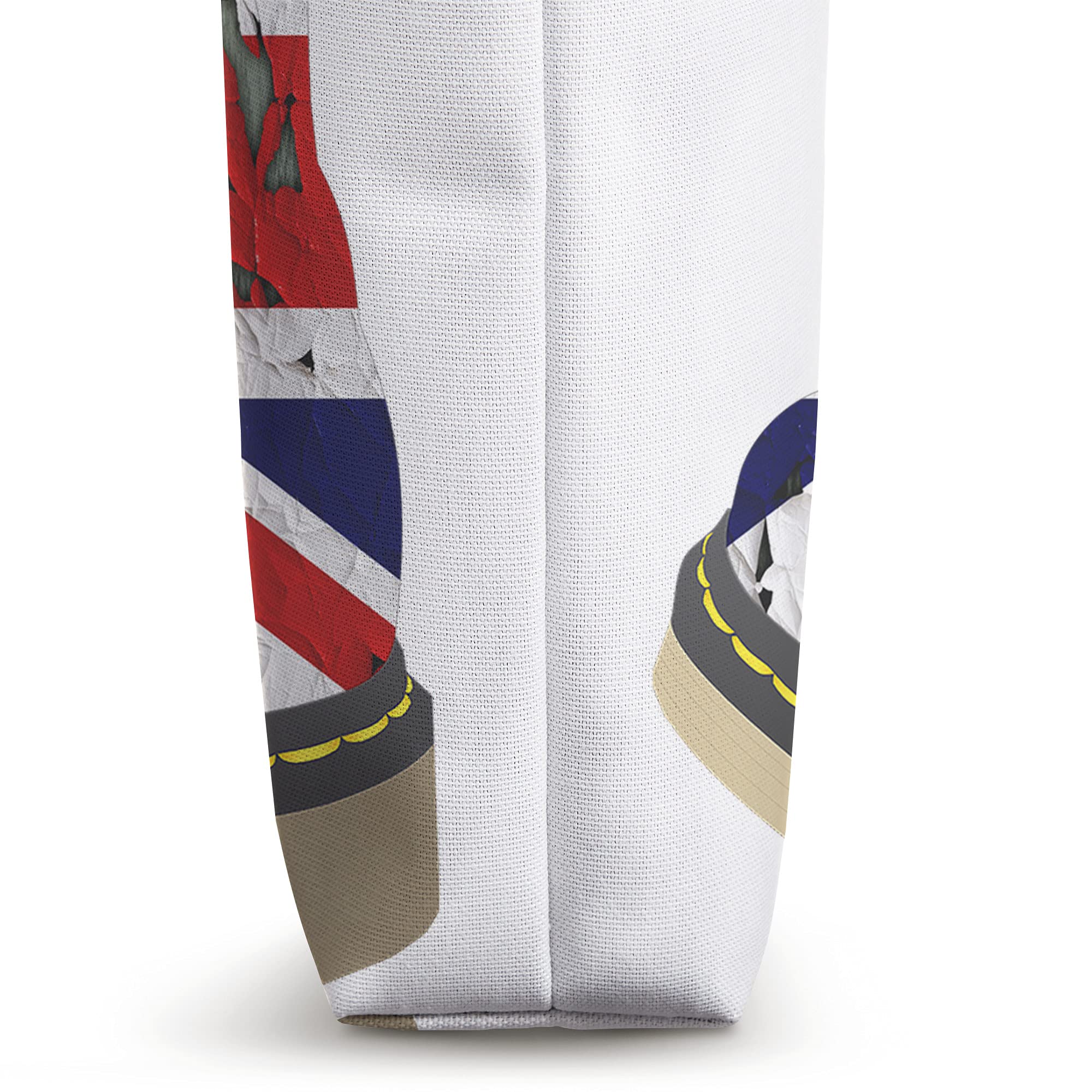 "British" Flag Union Jack Combat Boot" graphic design Tote Bag