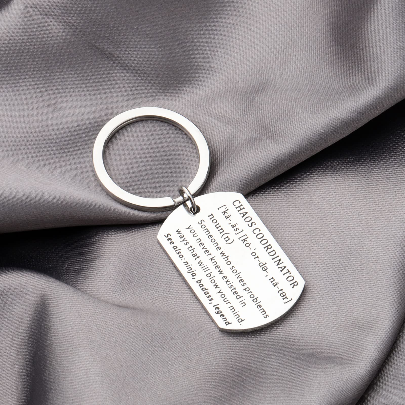 Chaos Coordinator Keychain Wedding Planner Thank You Gift Gift for Mom Wife Teacher Daycare (CHAOS COORDINATOR)