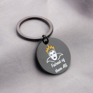 TIIMG The Queen Fans Gift Villain Keychain Wicked Queen Gift Fairest of them All Halloween Movie Gift (Fairest of them All)