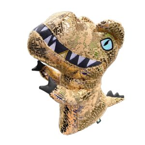 dinofactory t-rex golf head cover dinosaur driver headcover (beige gold)