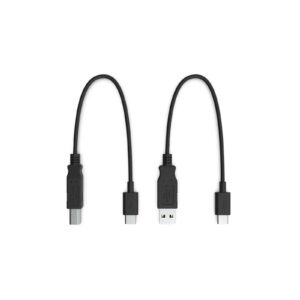 CME WIDI Uhost OTG USB-B MIDI Cable Pack 1 - USB B OTG to USB-C (10cm) + USB A to USB-C cables (10cm) - USB cables for connecting WIDI Uhost (Wireless MIDI) with USB MIDI instruments and computers