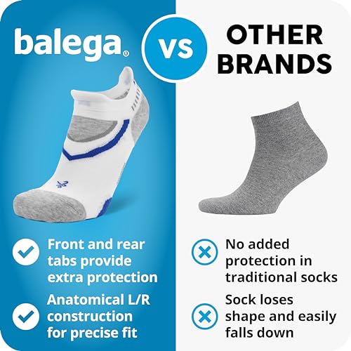 Balega Ultraglide Cushioning Performance No Show Athletic Running Socks for Men and Women (1 Pair), Black, Small