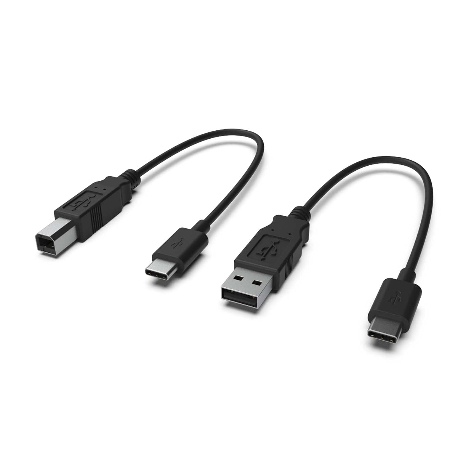 CME WIDI Uhost OTG USB-B MIDI Cable Pack 1 - USB B OTG to USB-C (10cm) + USB A to USB-C cables (10cm) - USB cables for connecting WIDI Uhost (Wireless MIDI) with USB MIDI instruments and computers