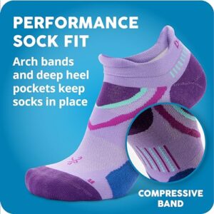 Balega Ultraglide Cushioning Performance No Show Athletic Running Socks for Men and Women (1 Pair), Black, Small