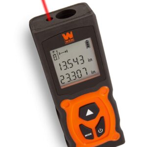 WEN 10130 Multi-Unit Compact Digital 130-Foot Laser Distance Measure with Backlit LED Screen