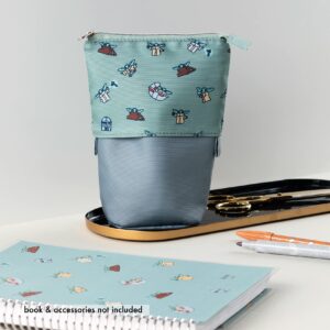 Stand Up Pencil Pouch - Star Wars Grogu. Zip up Pencil Pouch and Pen Cup in One. Durable Canvas and Metal Zipper. Desk Accessory, Pencil Case, Cosmetic Brush Holder by Erin Condren.